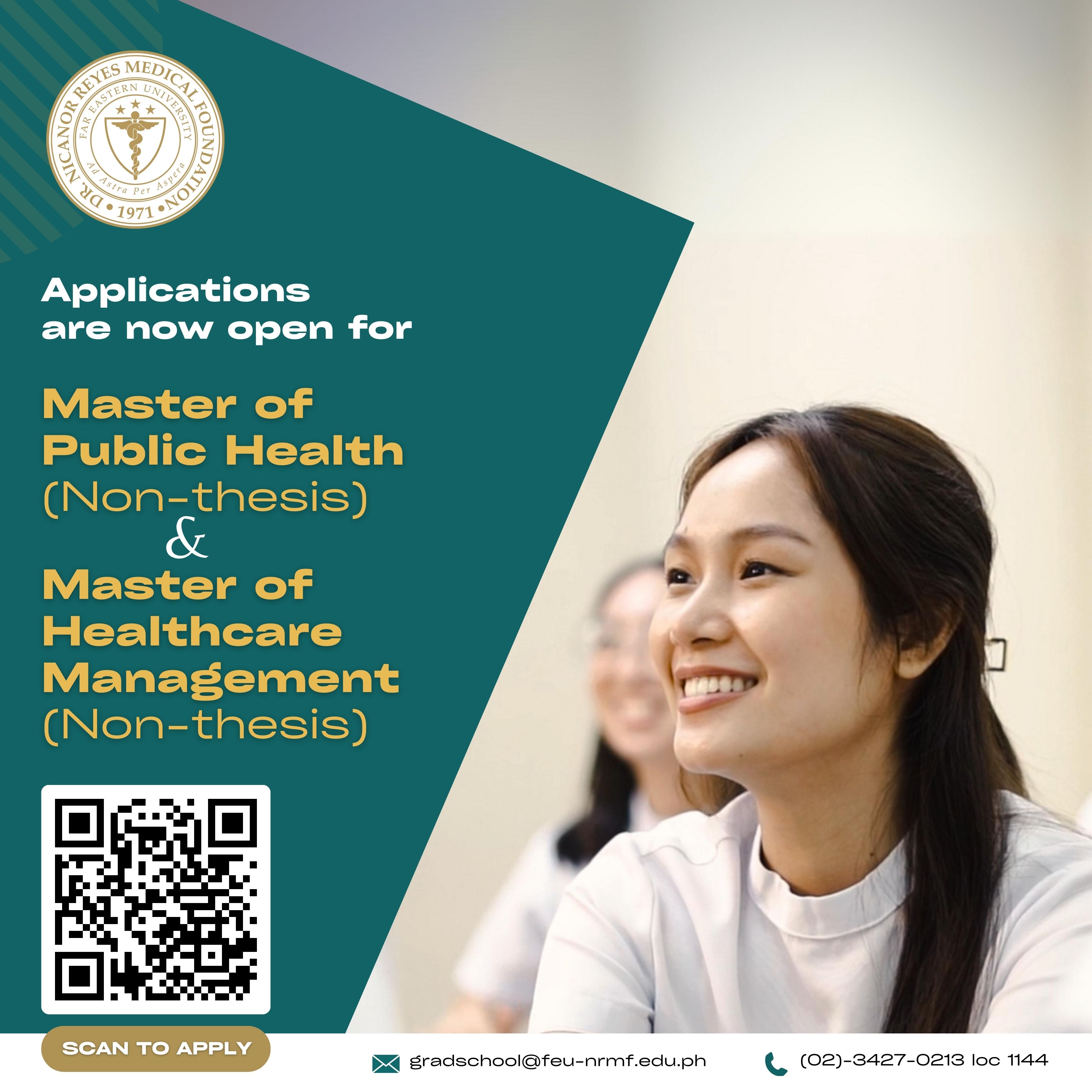 FEU-NRMF's Master of Healthcare Management (Non-thesis) and Master of Public Health (Non-thesis ...